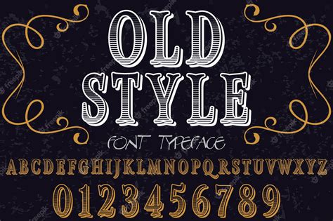 Premium Vector Old Style Typeface Label Design