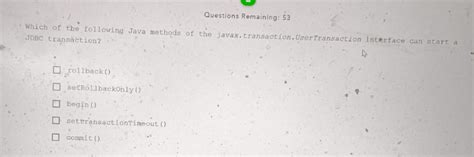 Solved Which Of The Following Java Methods Of The Chegg Com