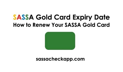 Sassa Gold Card Expiry Date New 2025