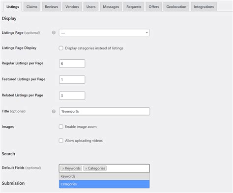 how to customize the search form fields general hivepress community