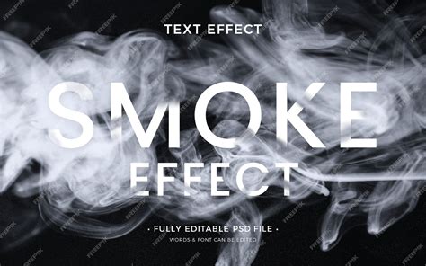 Premium Psd Smoke Effect Text Effect