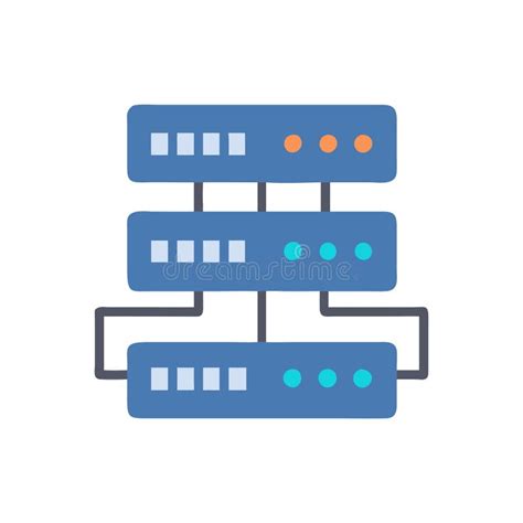 Creative Network Switch Icon Representation Stock Illustration