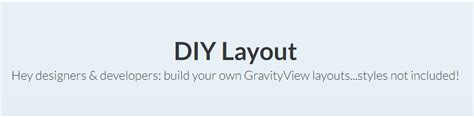 gravityview diy layout extension