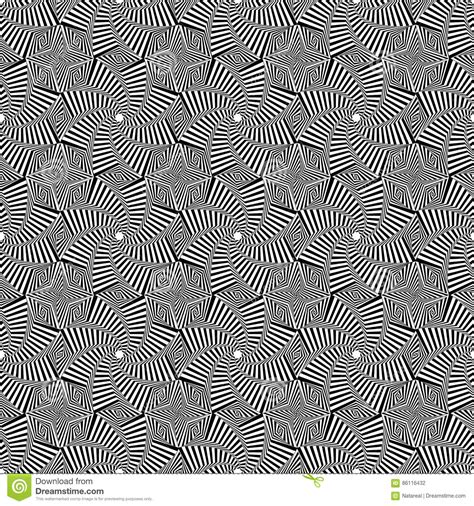 Seamless Pattern With Rotating Monochrome Stars Stock Vector Illustration Of Monochrome