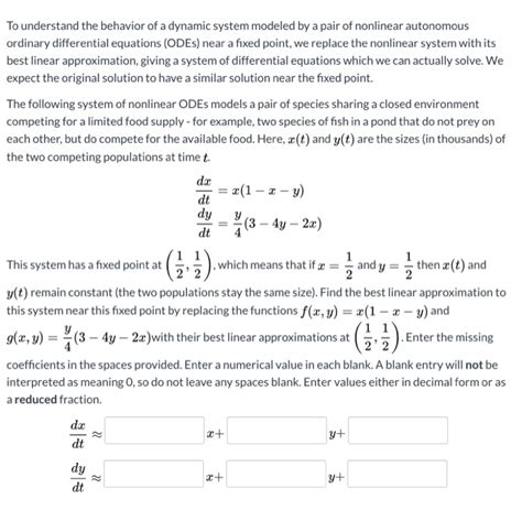 Solved To Understand The Behavior Of A Dynamic System Chegg Com