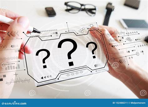 Question Marks With A Notebook Stock Illustration Illustration Of