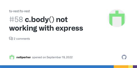 Cbody Not Working With Express · Issue 58 · Ts Restts Rest · Github