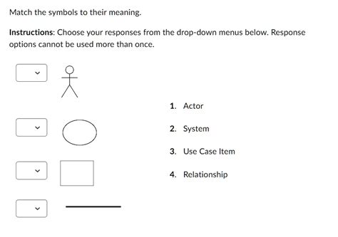 Solved Match The Symbols To Their Meaning Instructions Choose Your
