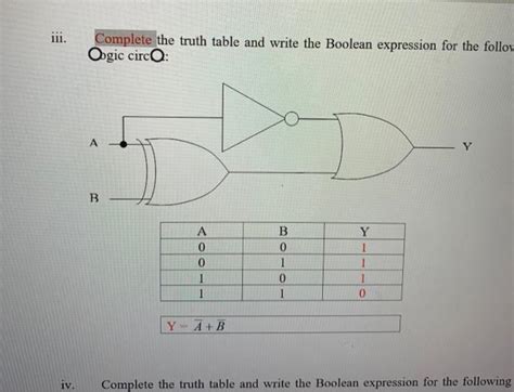 solved complete the truth table and write the boolean