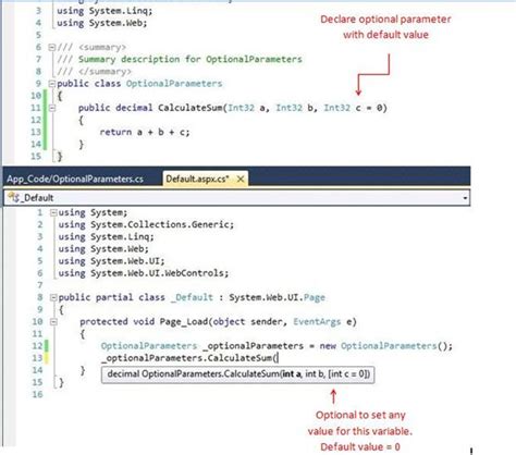 Named And Optional Parameters In C