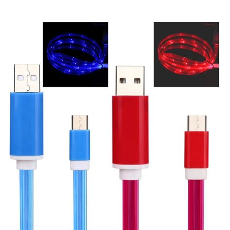 M Visible Led Glow Light Up Data Charging Usb Charger Cable Cord For Android Iphone Type C