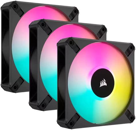 Corsair Icue Af120 Rgb Elite 120mm Pwm Triple Fan Kit Fluid Dynamic