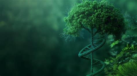 Dna Tree In A Forest Premium Ai Generated Image
