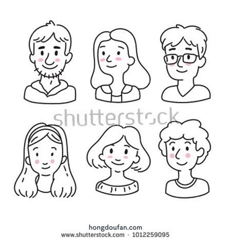 老师阿姨男同学女同学 头像职业简笔画大全 简笔画 第2张