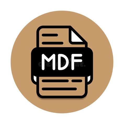 Mdf Document File Type Icon Format Files And Extension Icons With A