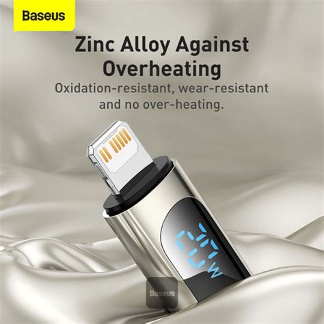 Baseus Display Fast Charging Data Cable Type C To Lightning 20W 1M Black Baseus