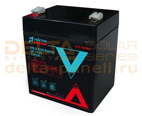 Аккумуляторная батарея Vektor Energy GP 12-5 (12В 5Ач) для ИБП ...