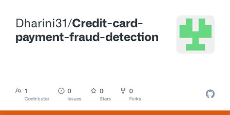 Github Dharini Credit Card Payment Fraud Detection