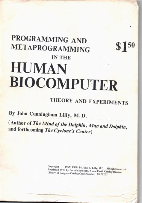 Programming And Metaprogramming In The Human Biocomputer Books Amazonca