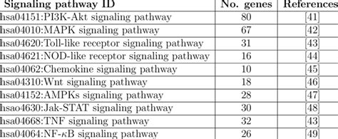 List Of Top 10 Signaling Pathways With Respect To The Highest Laplacian Download Scientific