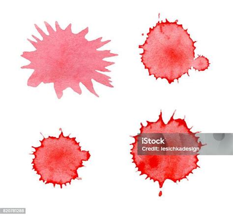 Percikan Darah Noda Darah Realistis Ilustrasi Stok Unduh Gambar