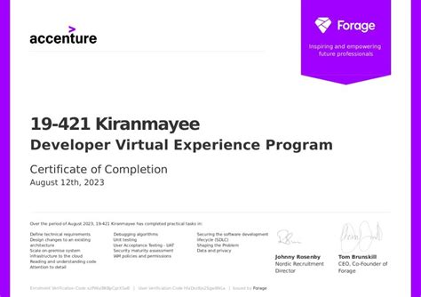 Baddam Kiranmayee On Linkedin I Am Excited To Share That Ive Completed Accenture Developer