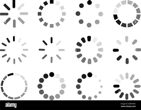 Big Set Of Loading Icons Video Data Load Group Loading Bar Progress