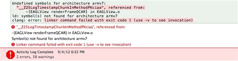 Iphone Undefined Symbols For Architecture Armv7 In Xcode Stack Overflow