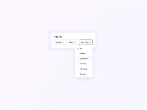 Filter Ui Design By Ildiko Gaspar On Dribbble