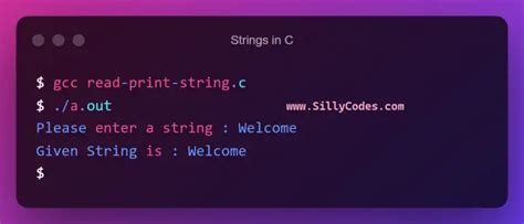 strings in c language create access and modify strings