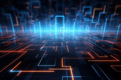 premium photo futuristic and hightech digital lines and patterns