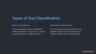 Introduction To Text Classification Pptx