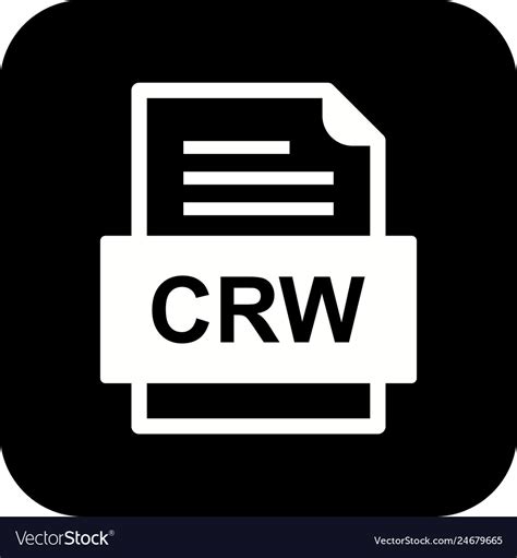 Crw File Document Icon Royalty Free Vector Image