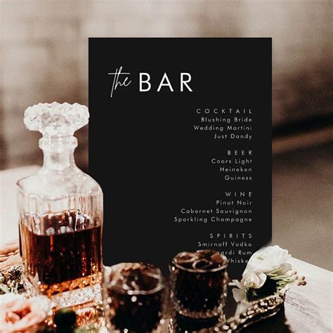 Black And White Menu Classy Dinner Menu Food Menu Dinner Menu Editable Dinner Menu Instant