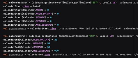 Java Android Calendar Does Not Show Start Of Day 000000 Stack