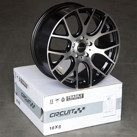 4 Circuit Cp31 18x8 5x1143 40 Black Machined Face Wheels Fits Toyota