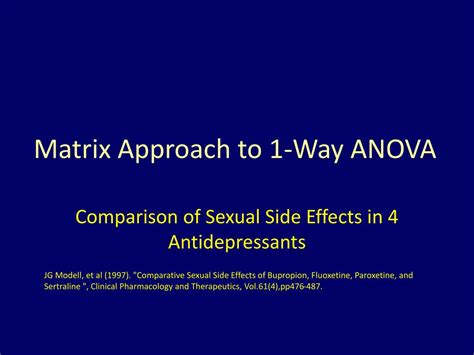 Ppt Matrix Approach To 1 Way Anova Powerpoint Presentation Free