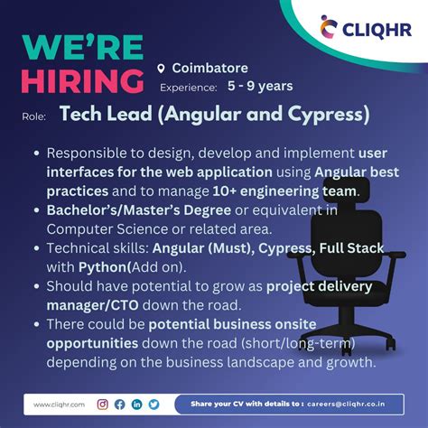 Cliqhr Recruitment Services On Linkedin Techlead Technicallead Hiringnow Itjobsearch