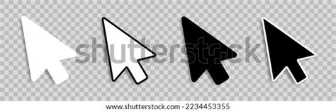 Mouse Pointer Icons Shadow On Transparent Stock Vector Royalty Free Shutterstock