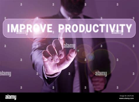 Writing Displaying Text Improve Productivity Word Written On Enhance