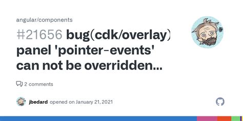 Bugcdkoverlay Panel Pointer Events Can Not Be Overridden By
