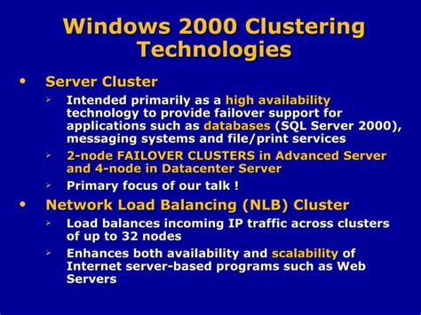 Sql Server Cluster Presentation Ppt