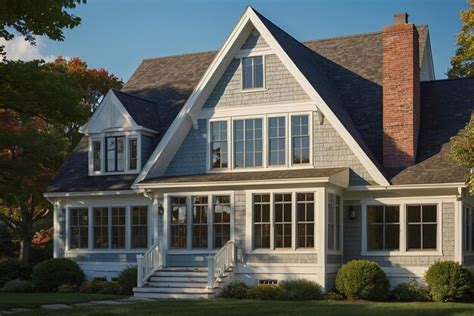Classic Cape Cod Home With Dormer Windows Premium Ai Generated Image