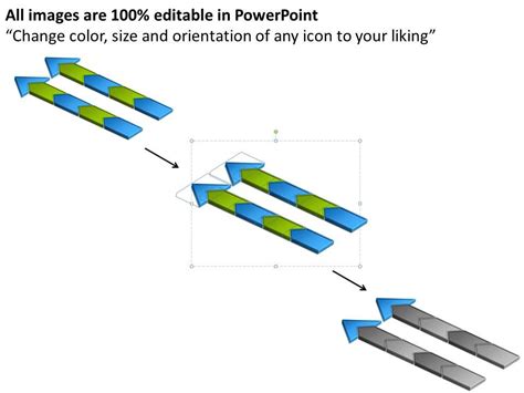 Parallel Arrow 4 Stages 14 PowerPoint Slide Templates Download PPT Background Template