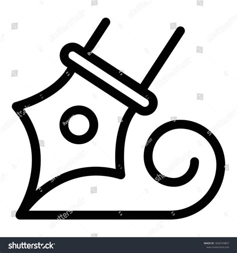 Nib Icon Outline Nib Vector Icon Stock Vector Royalty Free 1828734857 Shutterstock