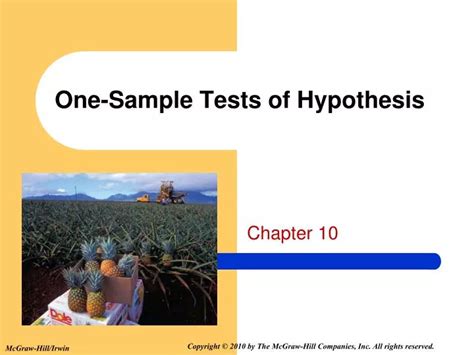 PPT One Sample Tests Of Hypothesis PowerPoint Presentation Free Download ID
