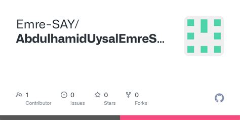 Github Emre Say Abdulhamiduysalemresaydonemprojesi