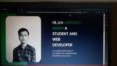 Sarvesh Singh On Linkedin I Am Glad To Share My Portfolio Website