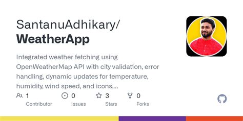 Github Santanuadhikaryweatherapp Integrated Weather Fetching Using Openweathermap Api With