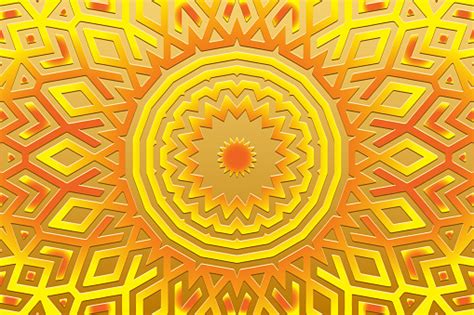 양각 노란색 배경 부족 표지 디자인 보헤미안 스타일 기하학적 장식 3d 패턴입니다 민족 만다라 장식품 아라베스크 수제 동쪽 아시아 인도 멕시코 아즈텍 3차원 형태에 대한